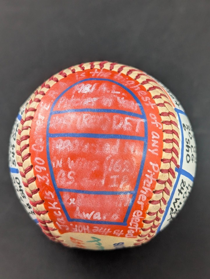 Jack Morris HOF Signed OML VCBC Super Stats Baseball Hand Painted AUTO ...