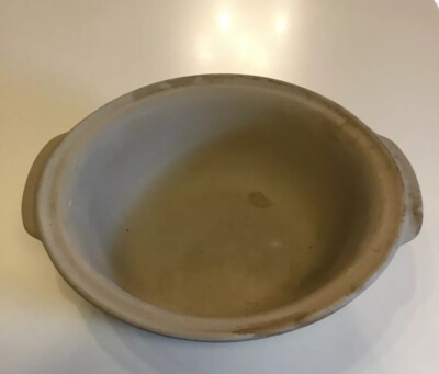 Pampered Chef Stoneware Baking Bowl Stone #1450 Family Heritage ...