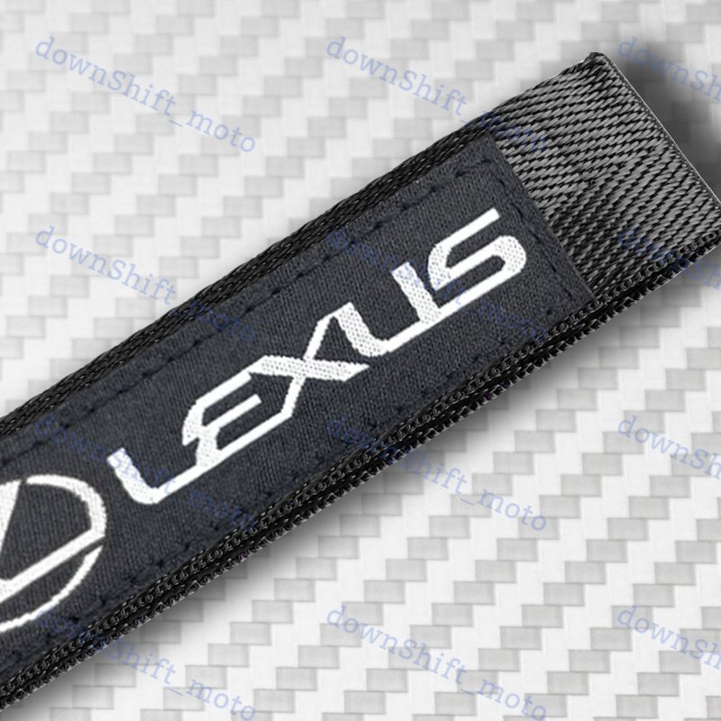 For LEXUS Black Keychain Metal key Ring Hook Strap Lanyard Nylon ...