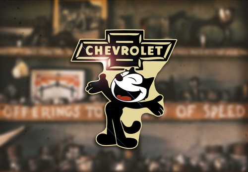 Vintage Felix Chevy Sticker Decal Hot Rod Rat SBC BBC Dealer Lowrider ...