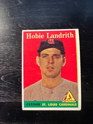 1958 TOPPS BASEBALL CARD #24 HOBIE LANDRITH YELLOW NAME EX+!!!!!!!!! | eBay