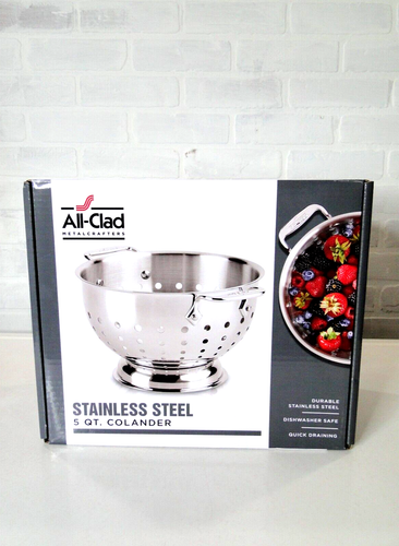 ALL-CLAD Classic Stainless Steel 5 Quart Colander Strainer 10” NIB | eBay