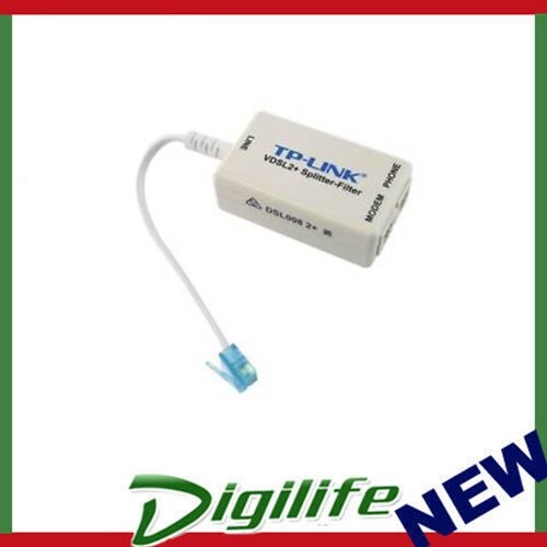 TP-Link DSL008 VDSL/ADSL2+ Telephone Line & Internet Splitter Filter ...