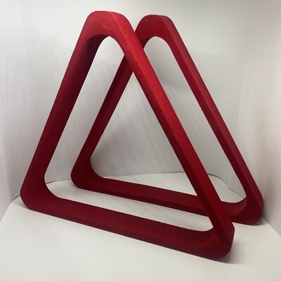 “Two”Red Felt Wood Pool Ball Rack, Regulation Size, Brand New,Triangle ...