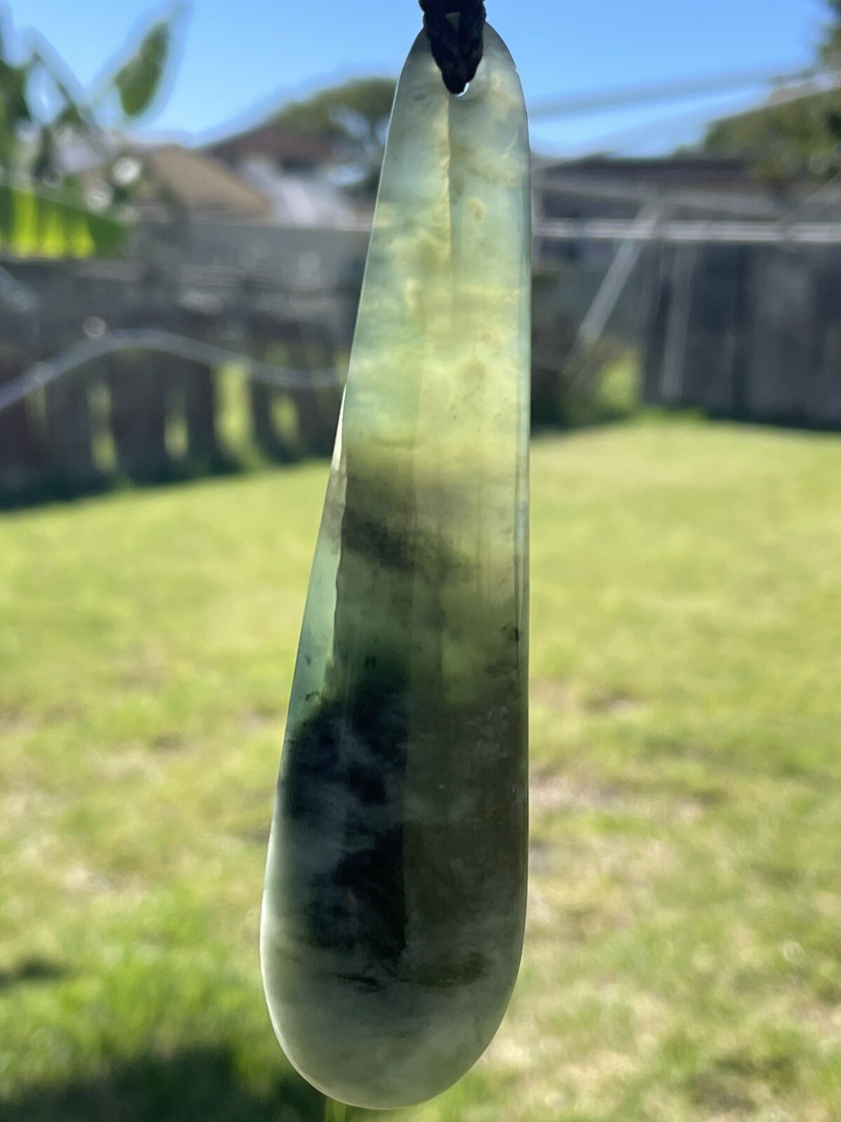 110mm NZ BOWENITE Maori Greenstone Pounamu RAREST WHITE JADE V BIG KURU ...