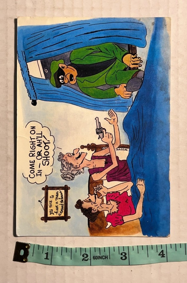 Vintage Risque Comic Postcard Come Right On In Humor Adult 1982 Used | eBay