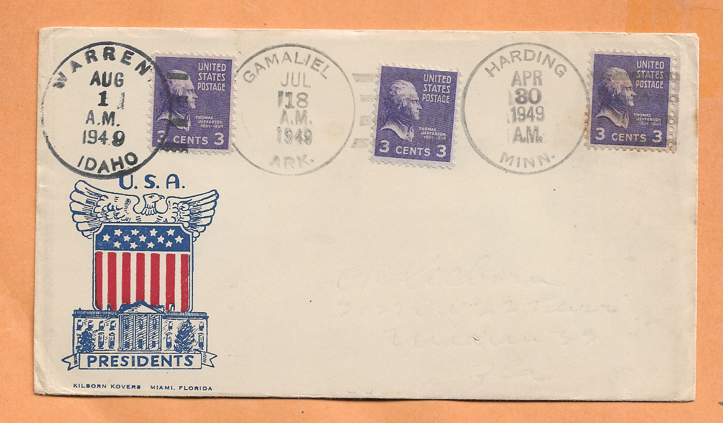 U.S.S PRESIDENTS WARREN IDAHO / GAMALIEL ARK / HARDING 1949 KILHORN ...