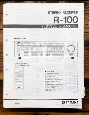 Yamaha R-100 Receiver Service Manual *Original* | eBay