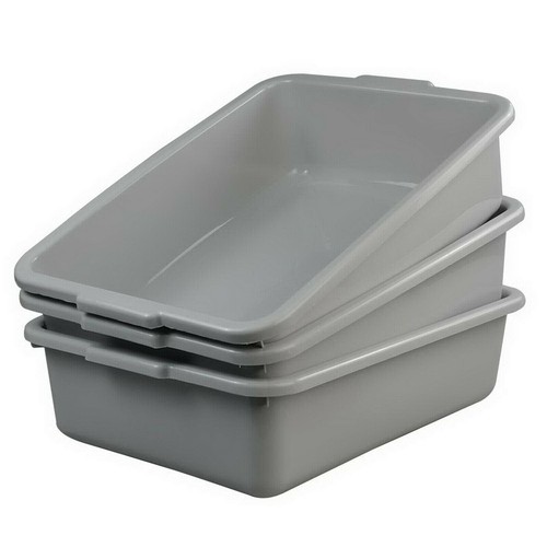 3 PK Commercial Bus Tubs Box Tote Dish Tray Storage Restaurant Food ...