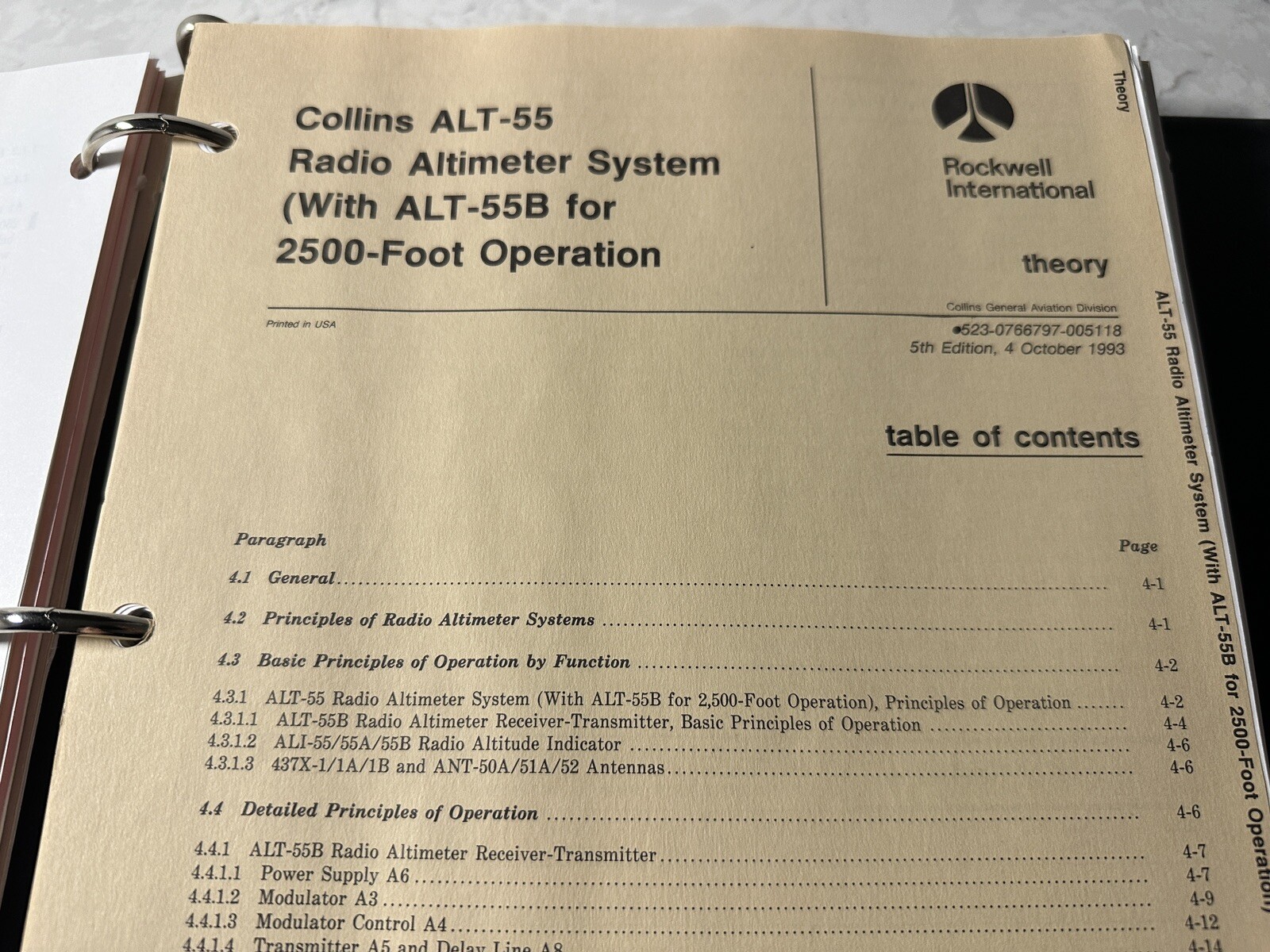 Collins ALT-55 Radio Altimeter System w/ ALT-55B for 2500' Op. Repair ...