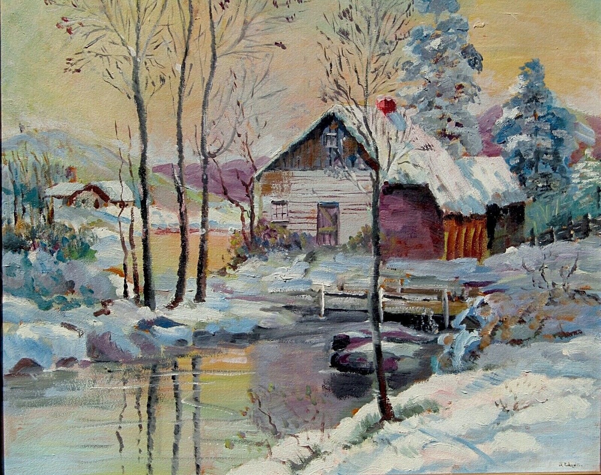 Winter Impressionist Style Paintings