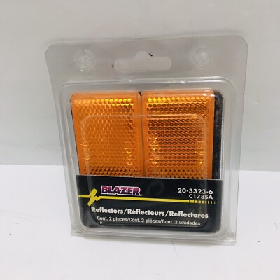 2pc BLAZER Orange REFLECTORS STICK on REFLECTORS 20-3323-6 C178SA | eBay