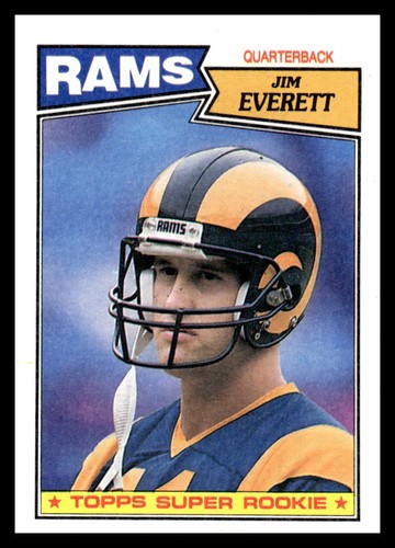 1987 Topps Jim Everett #145 Los Angeles Rams Football Card READ | eBay