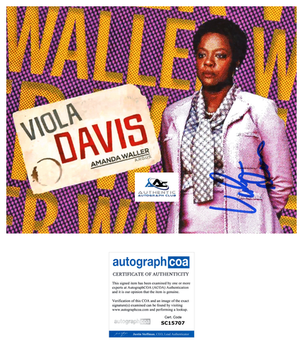 VIOLA DAVIS AUTOGRAPH SIGNED 8X10 PHOTO AMANDA WALLER DC SUICIDE SQUAD ...