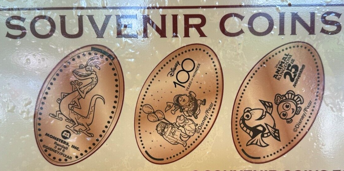 3 Disney Pressed Penny Set 100th Anniversary Up Doug Russell Nemo Dory ...