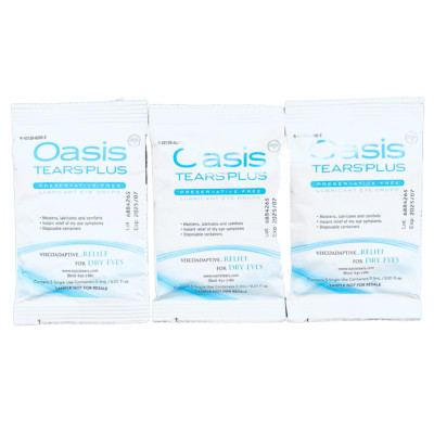 Oasis TEARS PLUS PF Lubricant Eye Drops 5 single uses 0.3ml PACK OF 6 ...