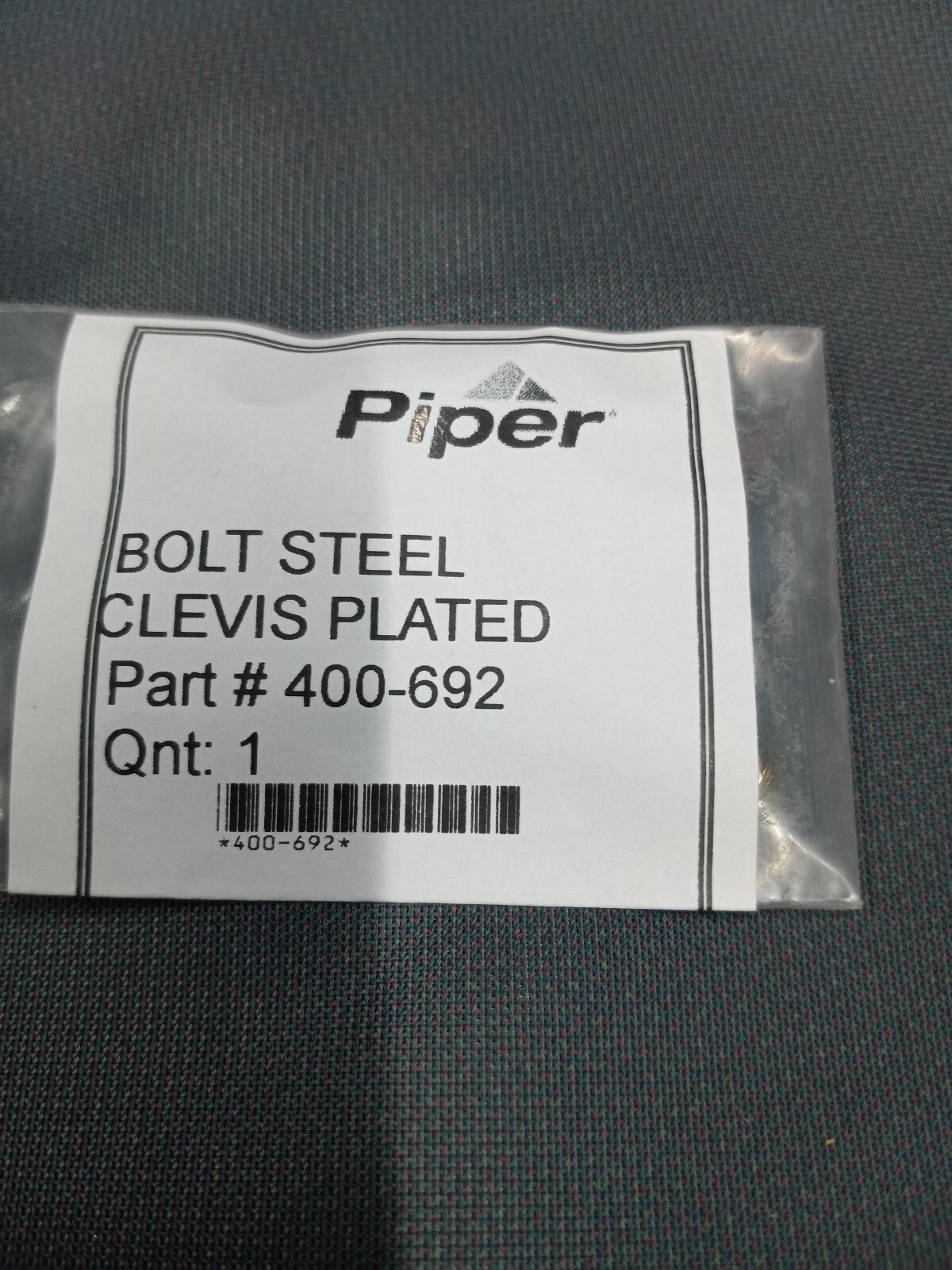 Piper P/N 400-692 Bolt Clevis - St for sale online | eBay