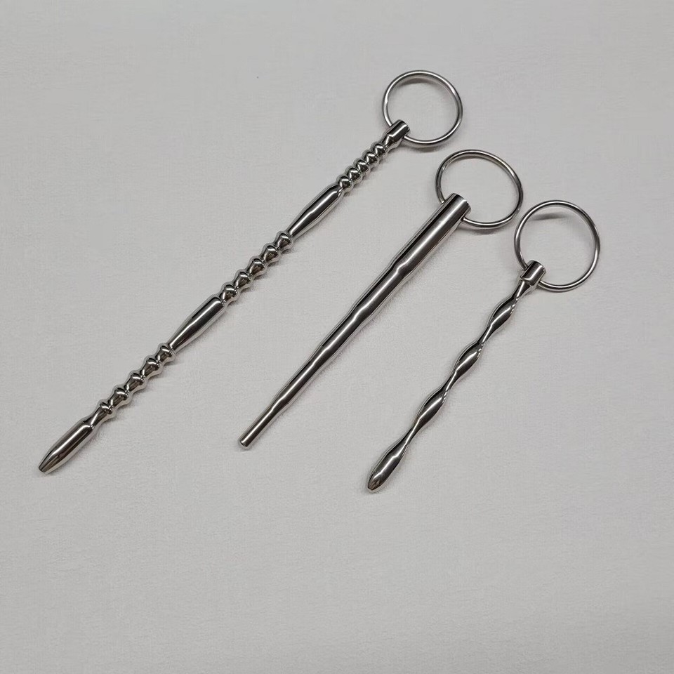 Men Stainless Steel 3 sizes Sounds Sounding Beads Insert Plug Sounds ...