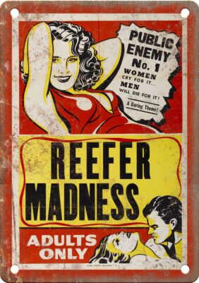 Reefer Madness Vintage Movie Poster 12" x 9" Reproduction Metal Sign ...