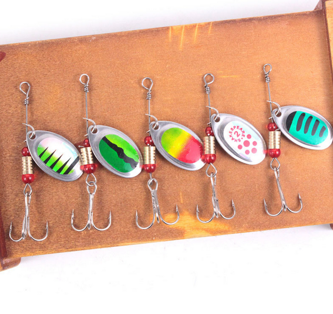 30PCS 6cm/3g Trout Spoon Metal Fishing Lures Colorful Spinner Baits ...