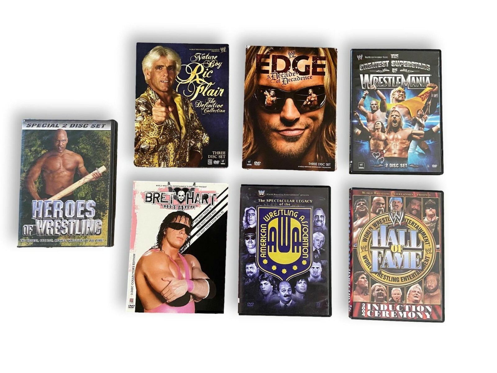 AWA World Wrestling Set of 7 , Bret Hart, EDGE - 17 DVDs Total ...