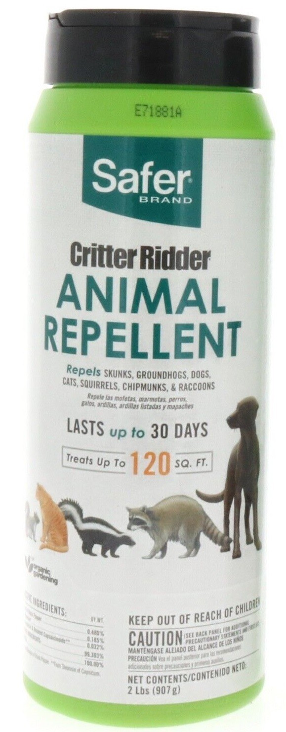Safer 5926 2 lb Critter Ridder Organic Animal Repellent Granules - Pack ...