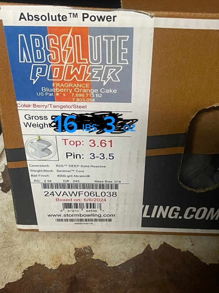 storm absolute power bowling ball 16lb | eBay