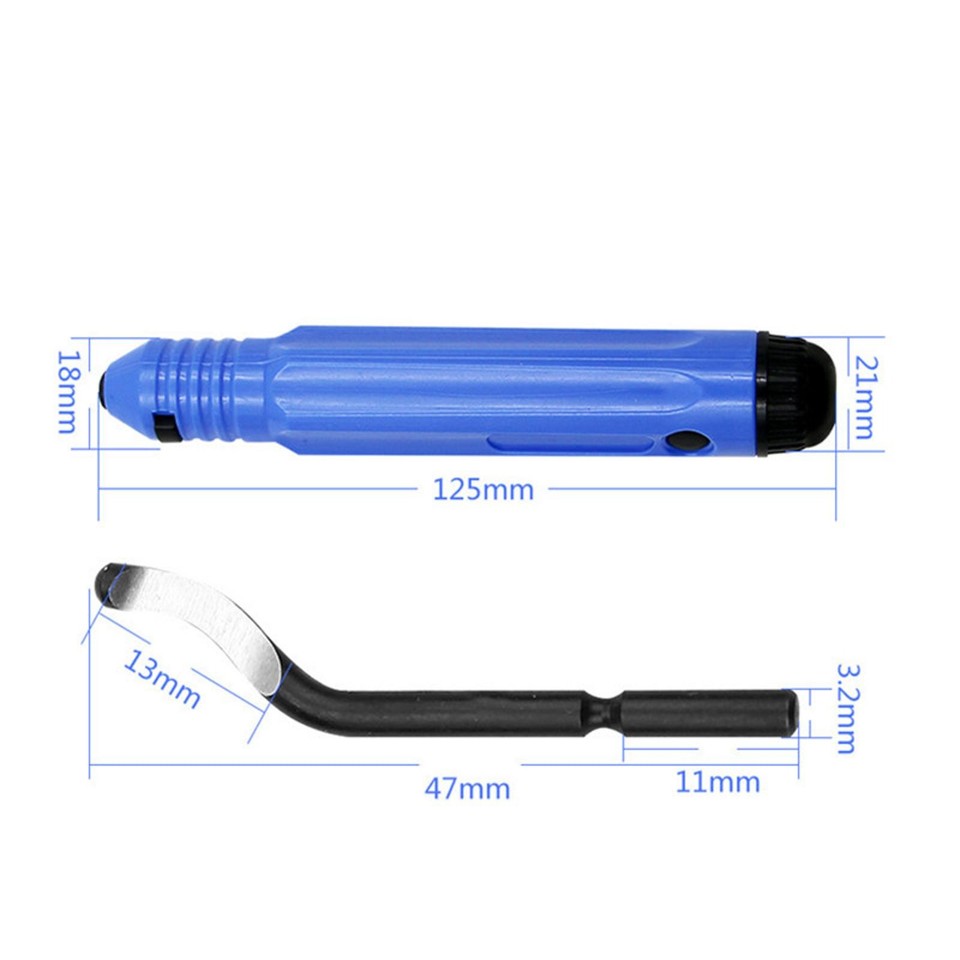 360 Degree Rotary Deburring Tool Kit 1 Handle & 10 HSS Blades Replace ...