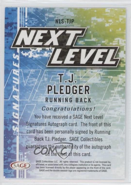 2022 SAGE High Series Next Level Signatures Silver /25 TJ Pledger ...