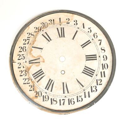 Calendar Clock Time Only Dial Pan 12-7/16 inches - Antique - LW507 | eBay
