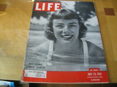 1951 LIFE MAGAZINE JULY 23 MARY FREEMAN SWIMMING CHAMPION LOWEST PRICE ...