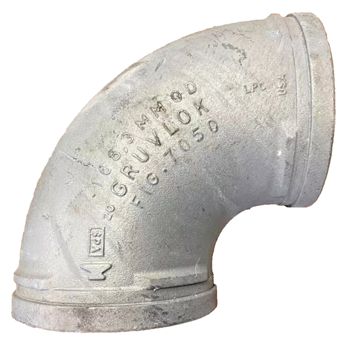Gruvlok 6" Style 7050 Elbow 90-Degree Galvanized Grooved End Pipe ...