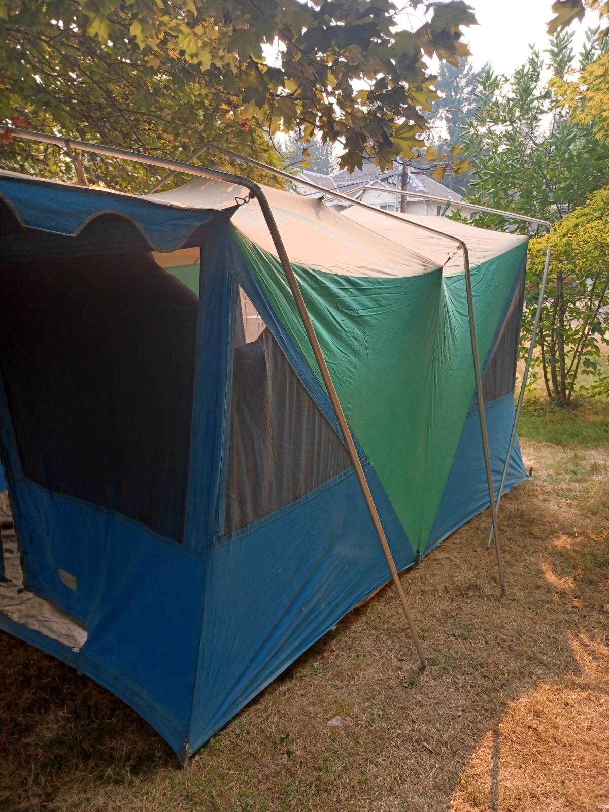 Vintage SEARS Ted Williams Hillary 8+ Person CANVAS CABIN TENT 10x12 ...