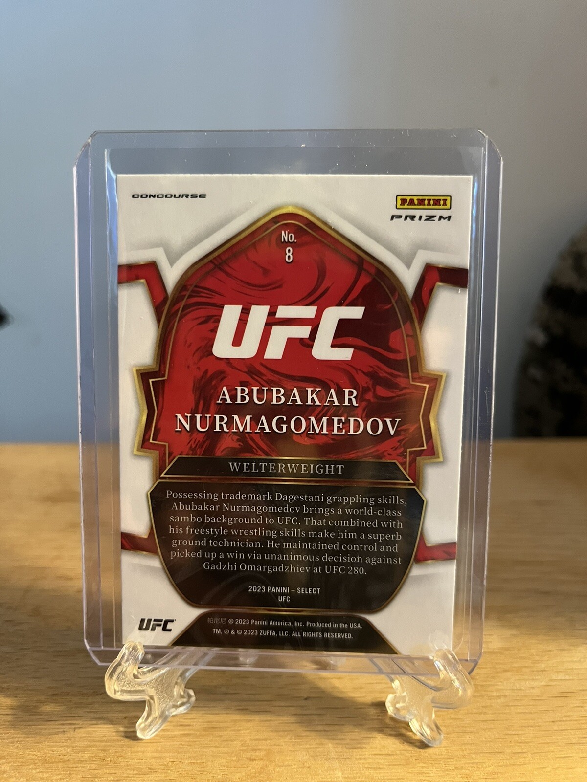 2023 Panini Select UFC - #8 Abubakar Nurmagomedov Silver Prizm ...