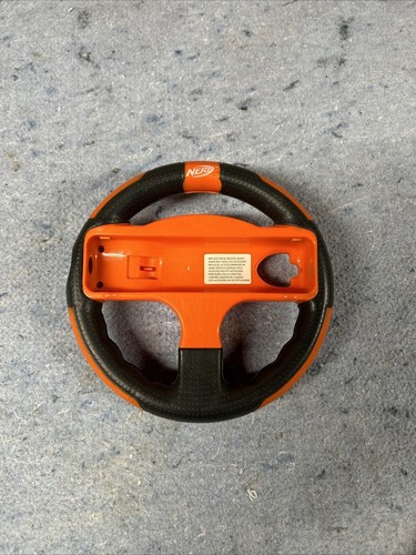 Nintendo Wii Nerf Steering Wheel Used- Orange And Gray Soft Grip | eBay