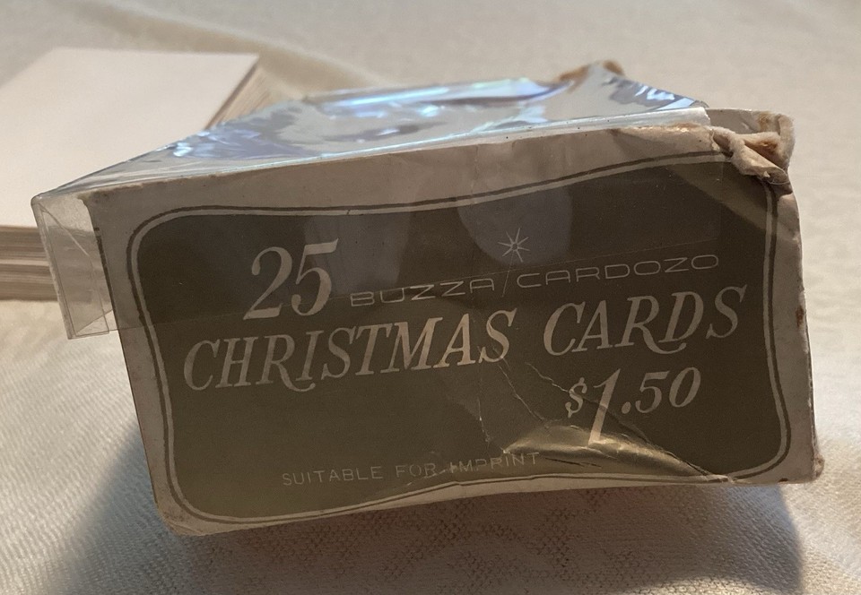 Vintage Box Of 25 Buzza Cardozo Christmas Cards Blonde Angel Holding ...
