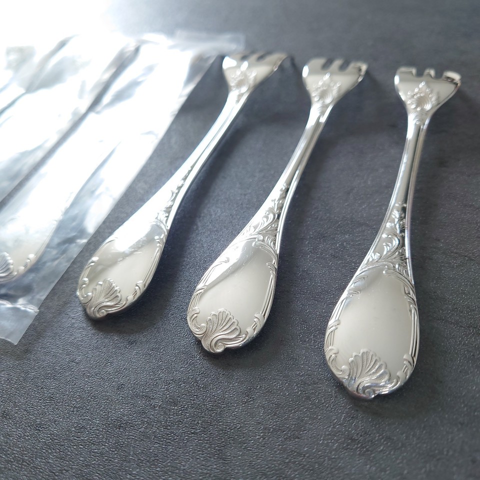 Christofle Marly 6pcs Silverplate Flatware Cake Fork Near MINT | eBay ...