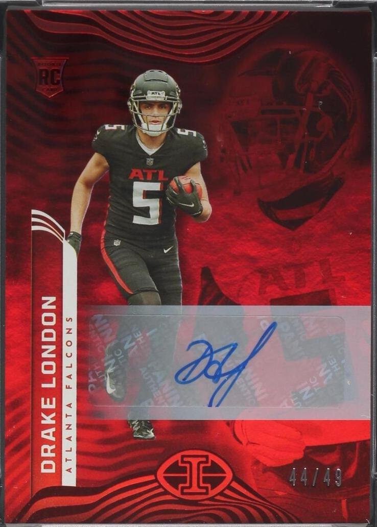 2022 Panini Illusions - Drake London #6 Trophy Collection Red ...