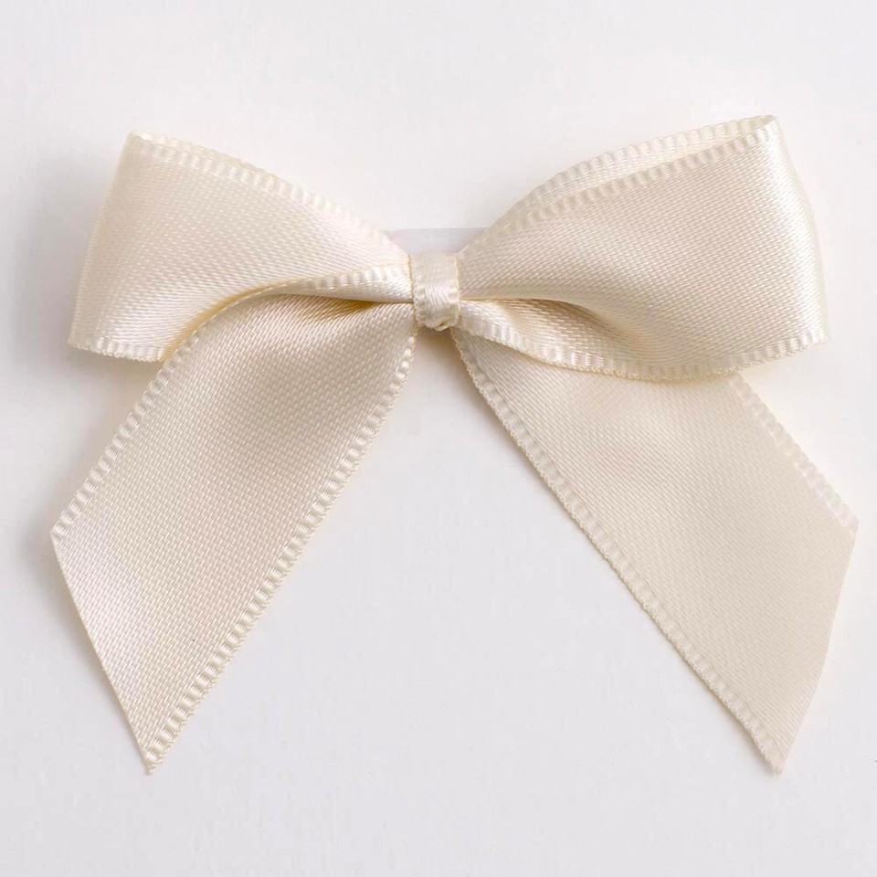 Satin Bows 5cm Self Adhesive Ribbon Pre Tied Large Bow Wide Gift Craft ...
