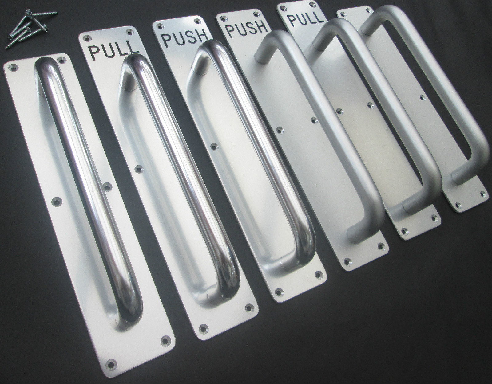Door Grab Pull Handle On Back Plate FINGER PLATE DOOR PLATE | eBay