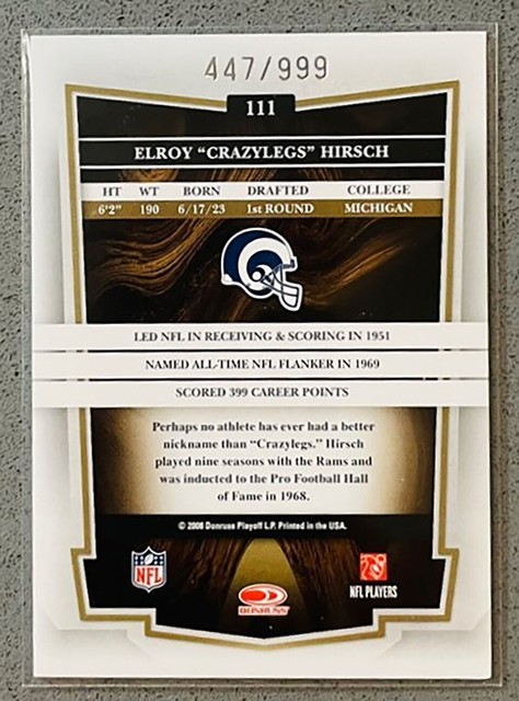 2008 Donruss Classics - Legend #111 Elroy Hirsch /999 for sale online ...