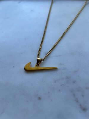 Nike Necklace - Nike Swoosh Thin Chain - 20" Gold Chain - Christmas ...