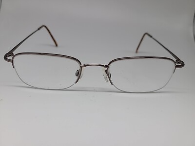 Flexon 607 Marchon Half-Rim Metal Eyeglasses FRAMES ONLY Coffee 51-20 ...