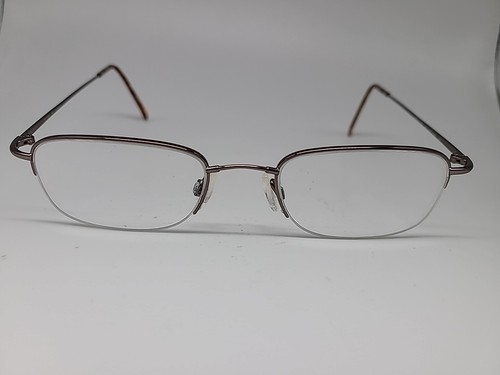 Flexon 607 Marchon Half-Rim Metal Eyeglasses FRAMES ONLY Coffee 51-20 ...