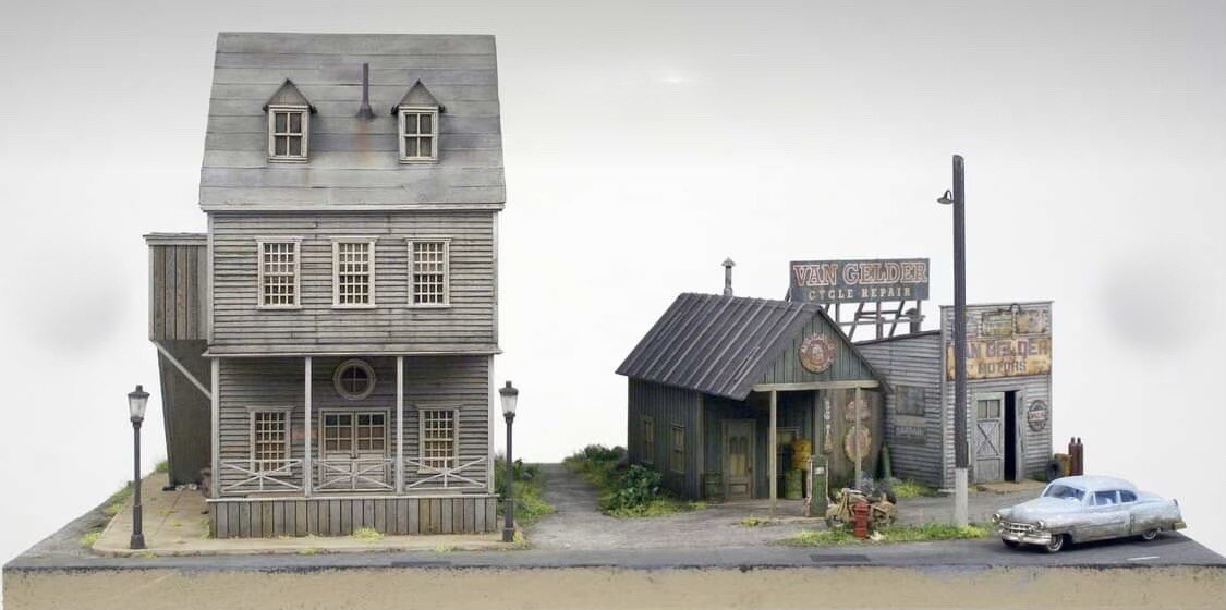 1/87 FOS Scale Models Van Gelder Motors, Mitchell’s Pub, Tattoo Built ...