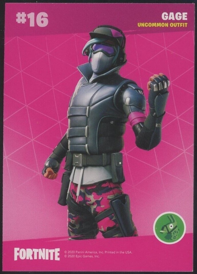 2020 Panini Fortnite Series 2 Gage Uncommon Outfit #16 | eBay