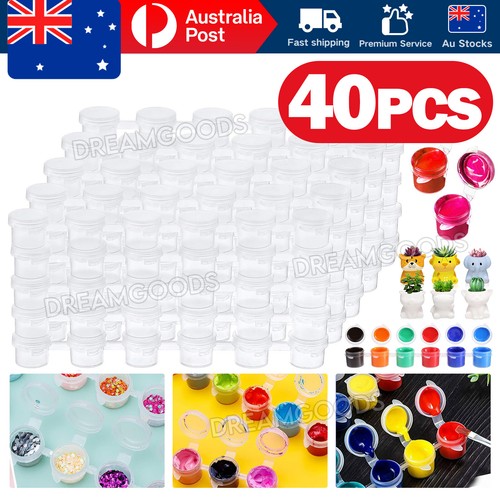 240PCS Empty Paint Pot, 40 Strips Acrylic Mini Paint Container Strips ...