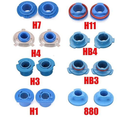 2pcs H4-HB2/H3/H1 Lamp Bulb Base PVC Adapter Sockets Retainer Holder | eBay