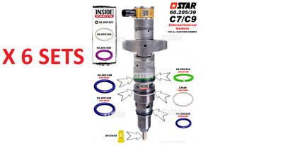 CAT C7 / C9 Fuel Injector Seal Kit (Fits 2004 - 2009 Caterpillar) 297 ...