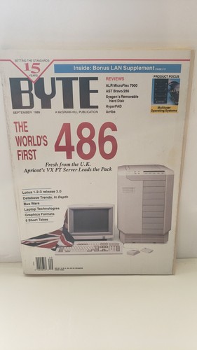 BYTE Magazine September 1989 Intel 486 Lotus 123 UNIX Database Trends Laptop PCs | eBay